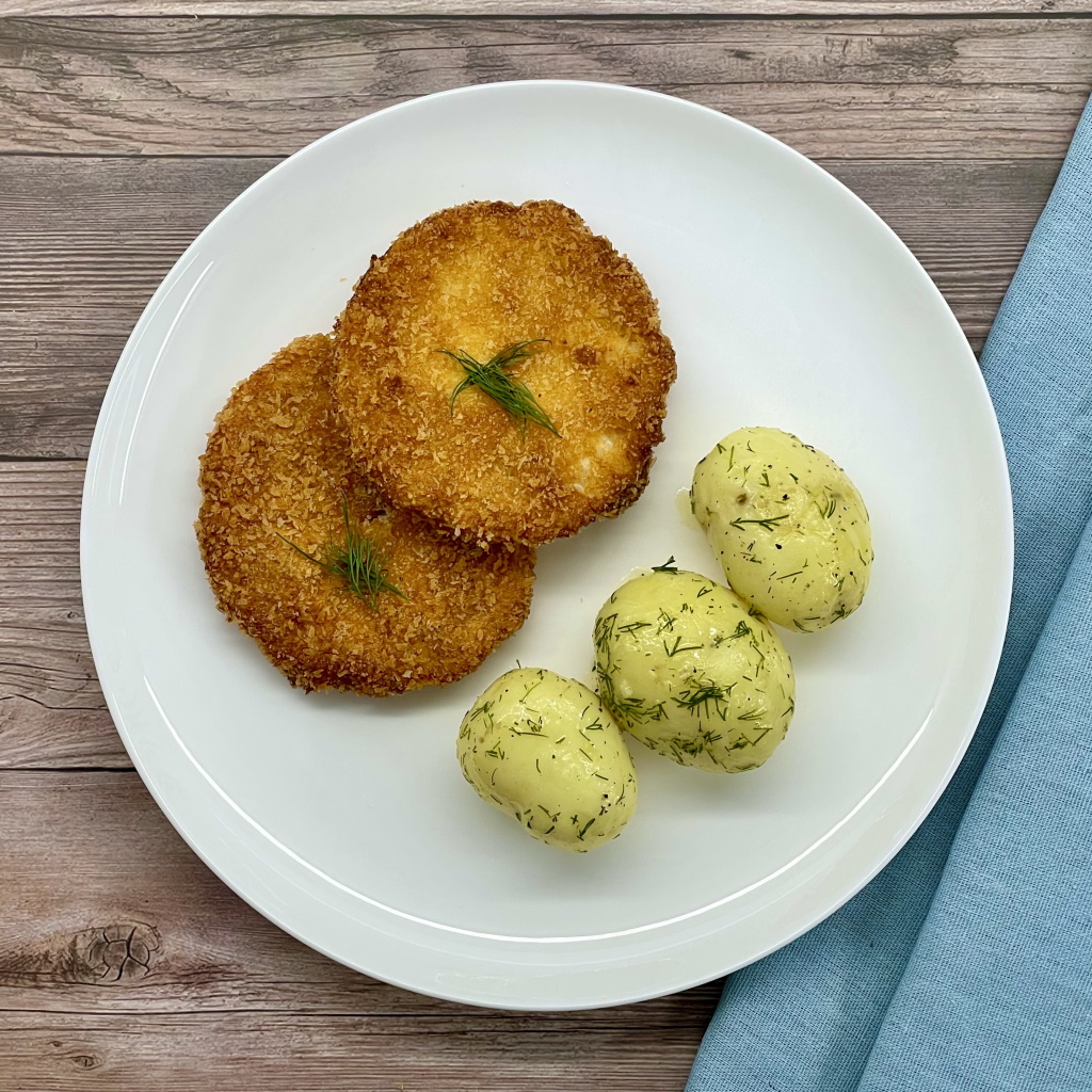 Vegan Kotlet Schabowy and Dill Potatoes | The Vegan Planet Kitchen
