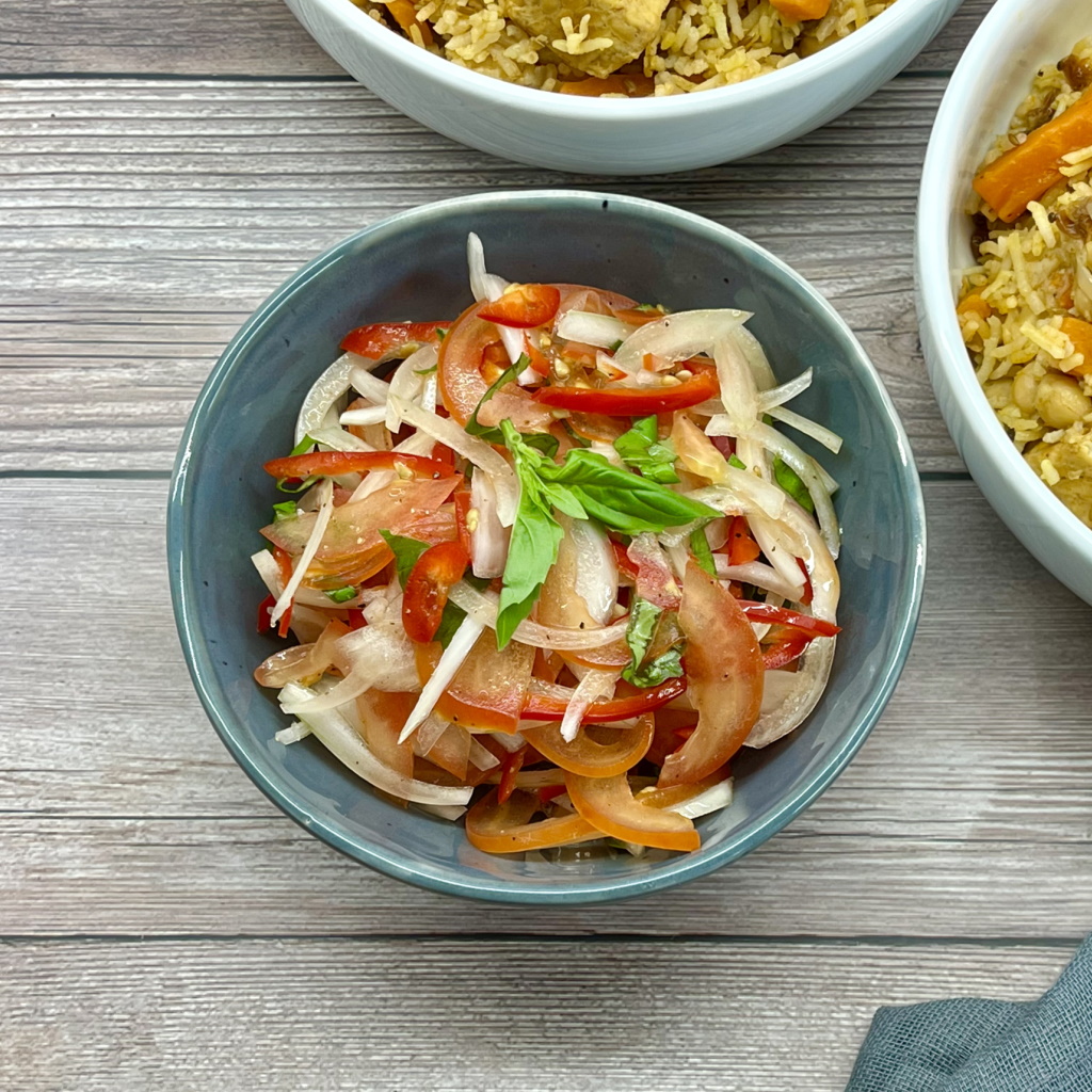 Uzbek Tomato and Onion Salad (Achichuk) | The Vegan Planet Kitchen
