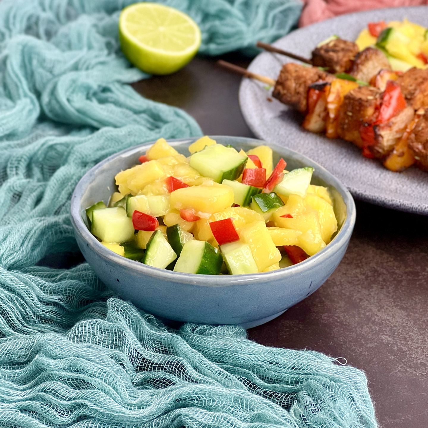 St Lucian Spicy Mango Salad | The Vegan Planet Kitchen