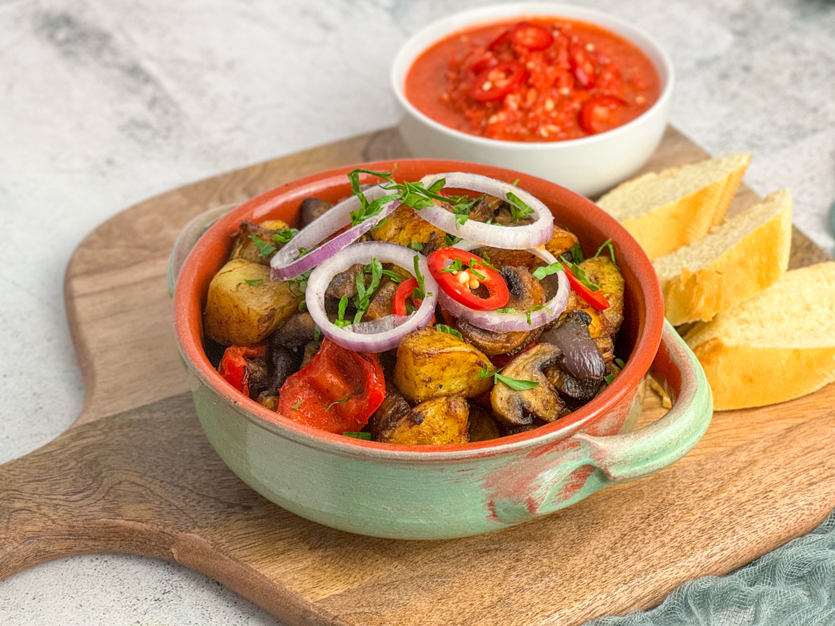 Mushroom Ojakhuri - Georgian Family Meal | TheVeganPlanetKitchen